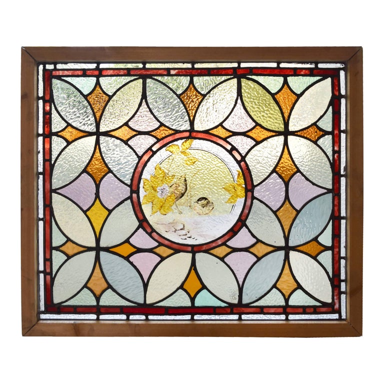 English Art Glass Window at 1stDibs