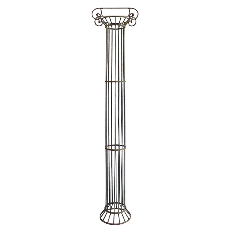 Pair of French Wrought Iron Columns For Sale at 1stDibs