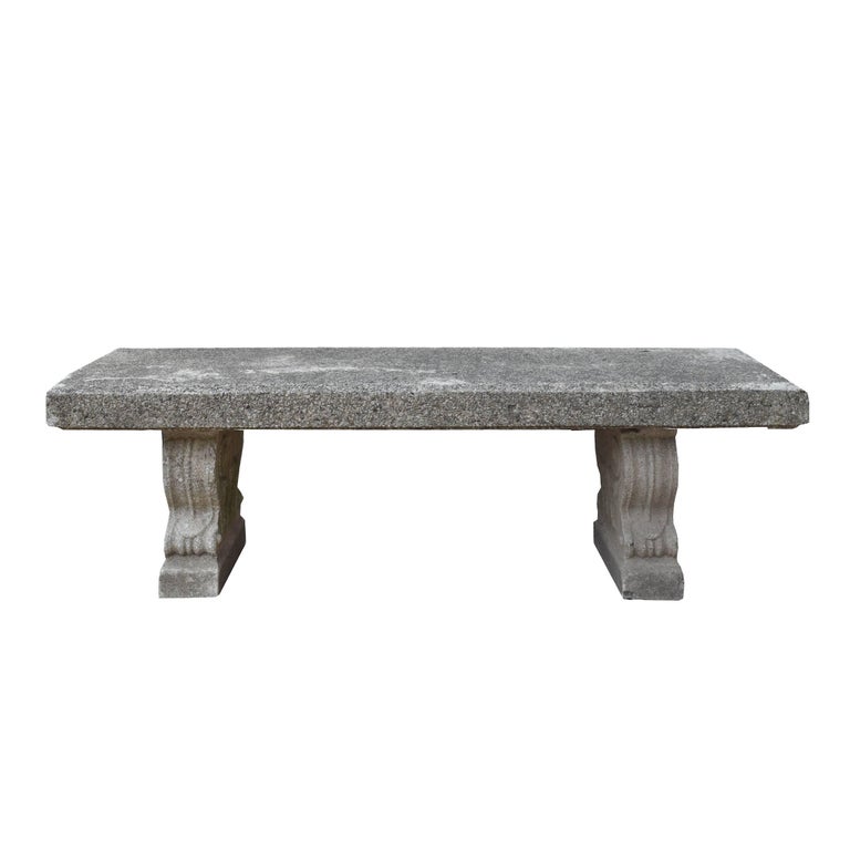Cast Stone Garden Bench at 1stDibs