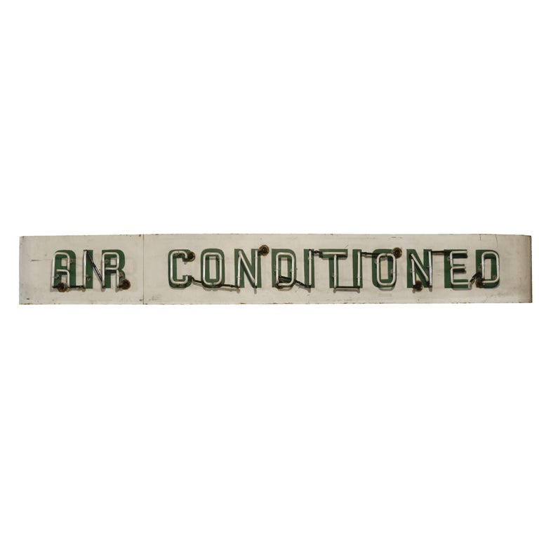 Neon 'Air Conditioned' Sign at 1stDibs