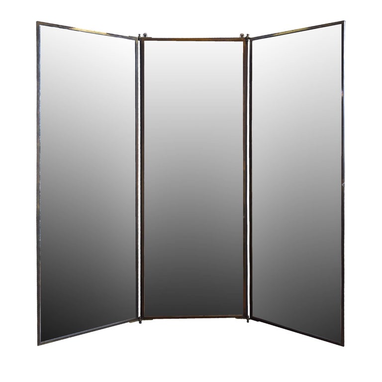 French Three Panel Dressing Mirror at 1stDibs