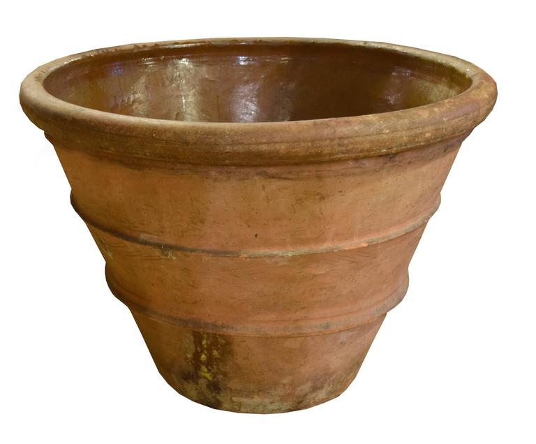 Large Italian Terra Cotta Pot at 1stDibs