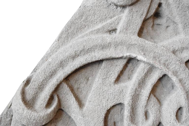 Monumental Carved Limestone Pediment For Sale at 1stDibs