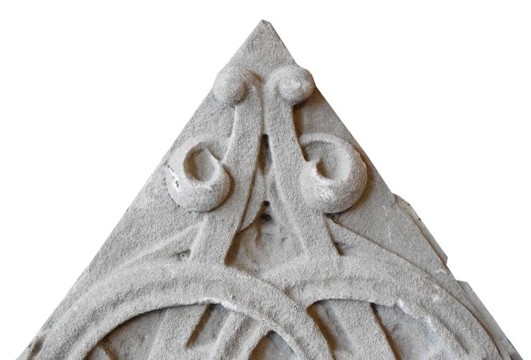 Monumental Carved Limestone Pediment For Sale at 1stDibs