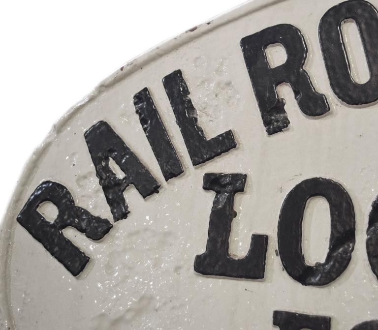 American Cast Iron Double-Sided Railroad Sign at 1stDibs | cast iron ...