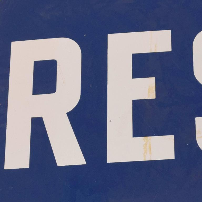 Enamel "REST" Sign at 1stDibs | rest sighn