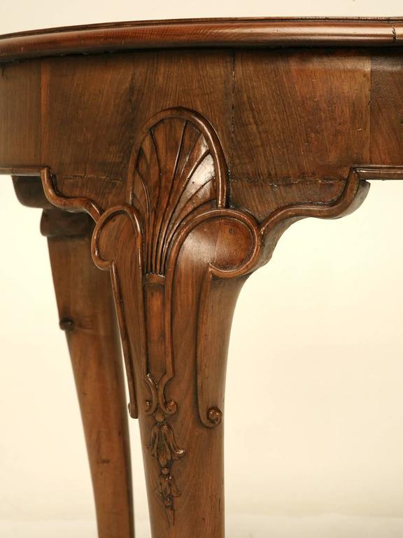 English Chippendale Dining Table in Burl Walnut at 1stDibs