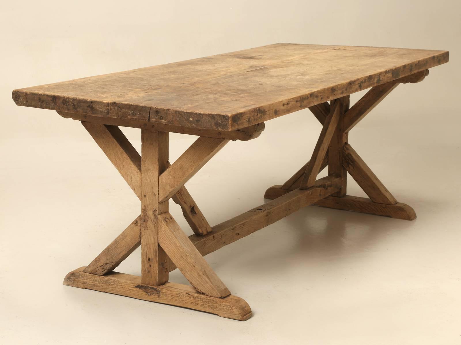 Antique French Farm Table, Unrestored at 1stDibs
