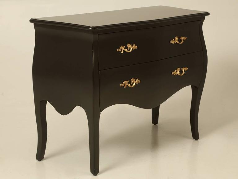 French Bombe Chest or Commode in Black Lacquer at 1stDibs | black bombe ...