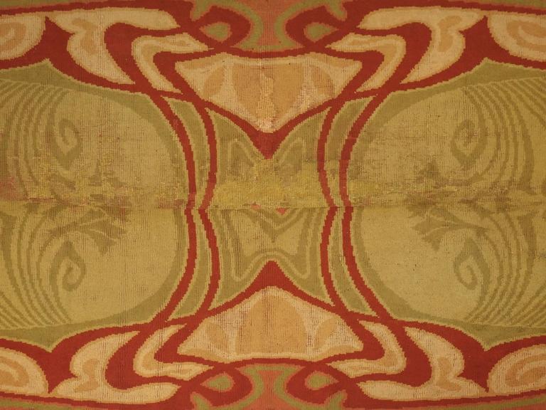 Art Nouveau, Handmade 100% Pure Wool Irish Rug at 1stDibs