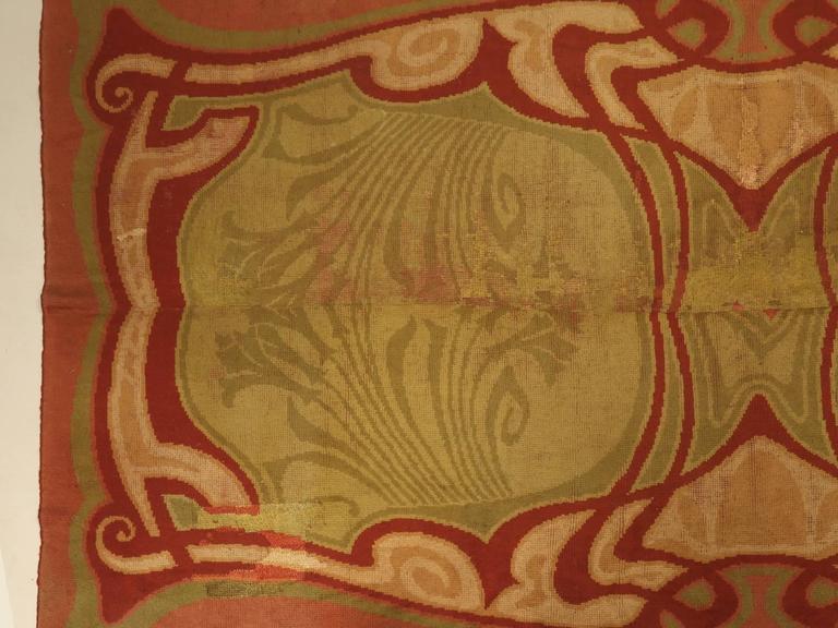 Art Nouveau, Handmade 100% Pure Wool Irish Rug at 1stDibs