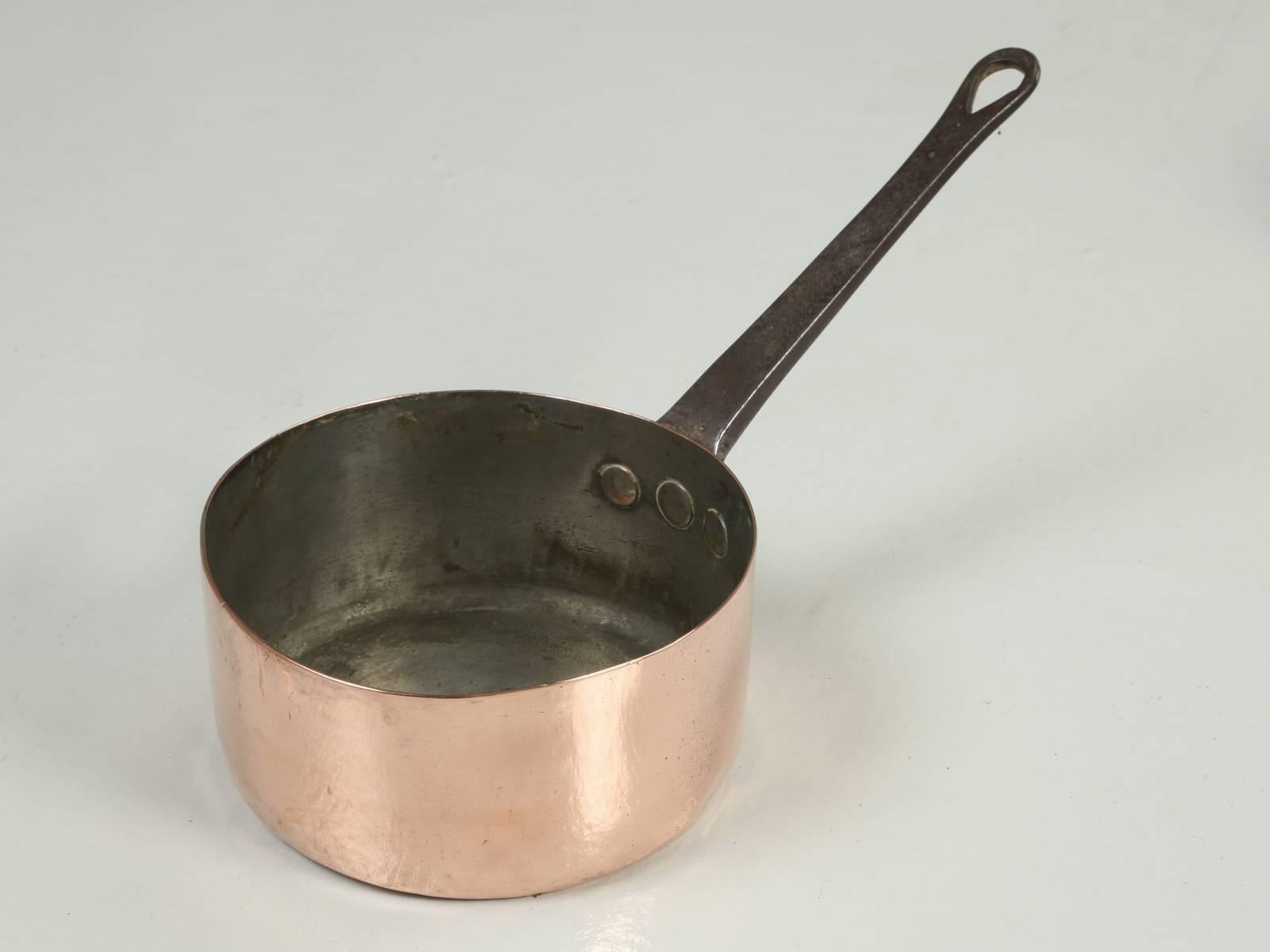 Antique French Copper Pan, Set of Five, circa 1800s at 1stDibs