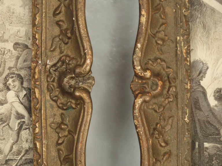 Pair of Antique French Picture Frames in Their Original Finish at 1stDibs
