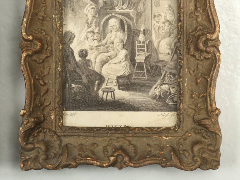 Pair of Antique French Picture Frames in Their Original Finish at 1stDibs