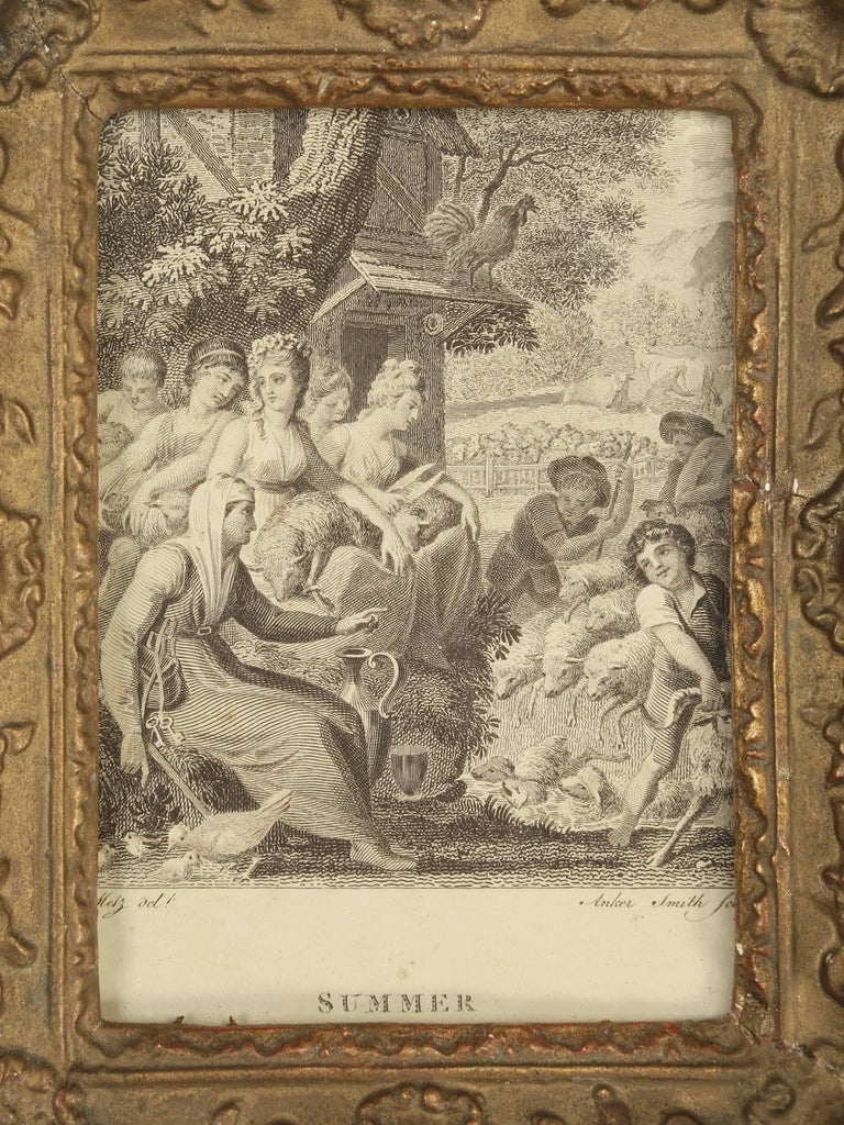 Pair of Antique French Picture Frames in Their Original Finish at 1stDibs