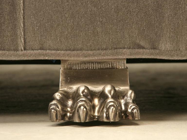 Chesterfield Sofa in Mohair with Solid Bronze Feet at 1stDibs