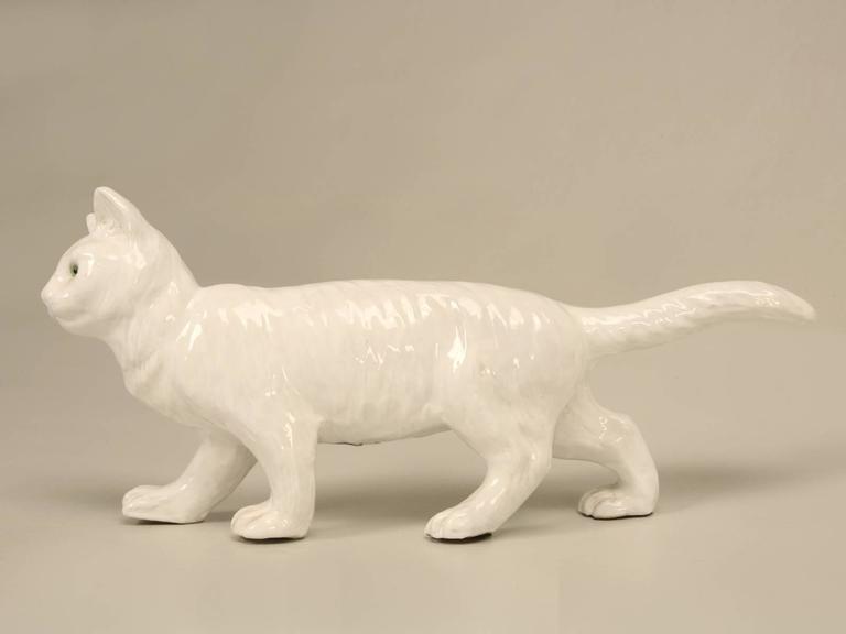 French Pottery Cat at 1stDibs