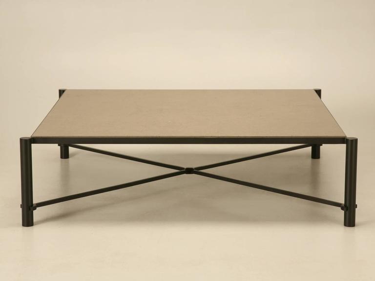 Mid-Century Modern Steel and Stone Coffee Table Custom Built to Order ...