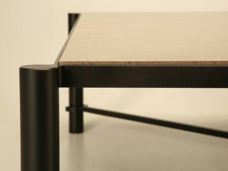 Mid-Century Modern Steel and Stone Coffee Table Custom Built to Order ...