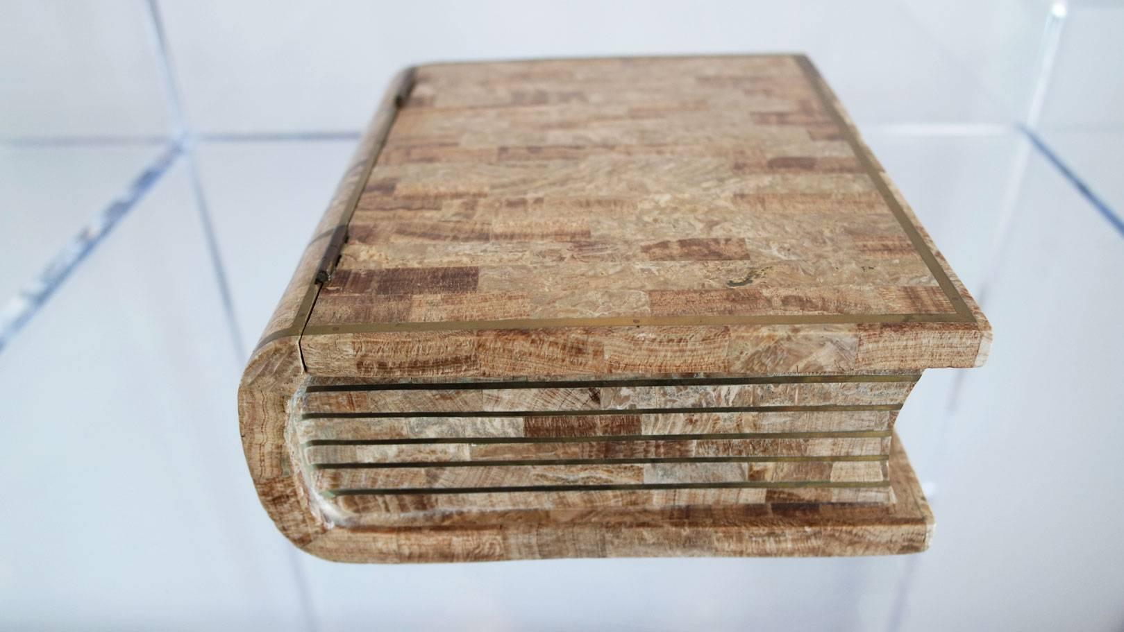 Maitland Smith Tesselated Stone Book Box at 1stDibs