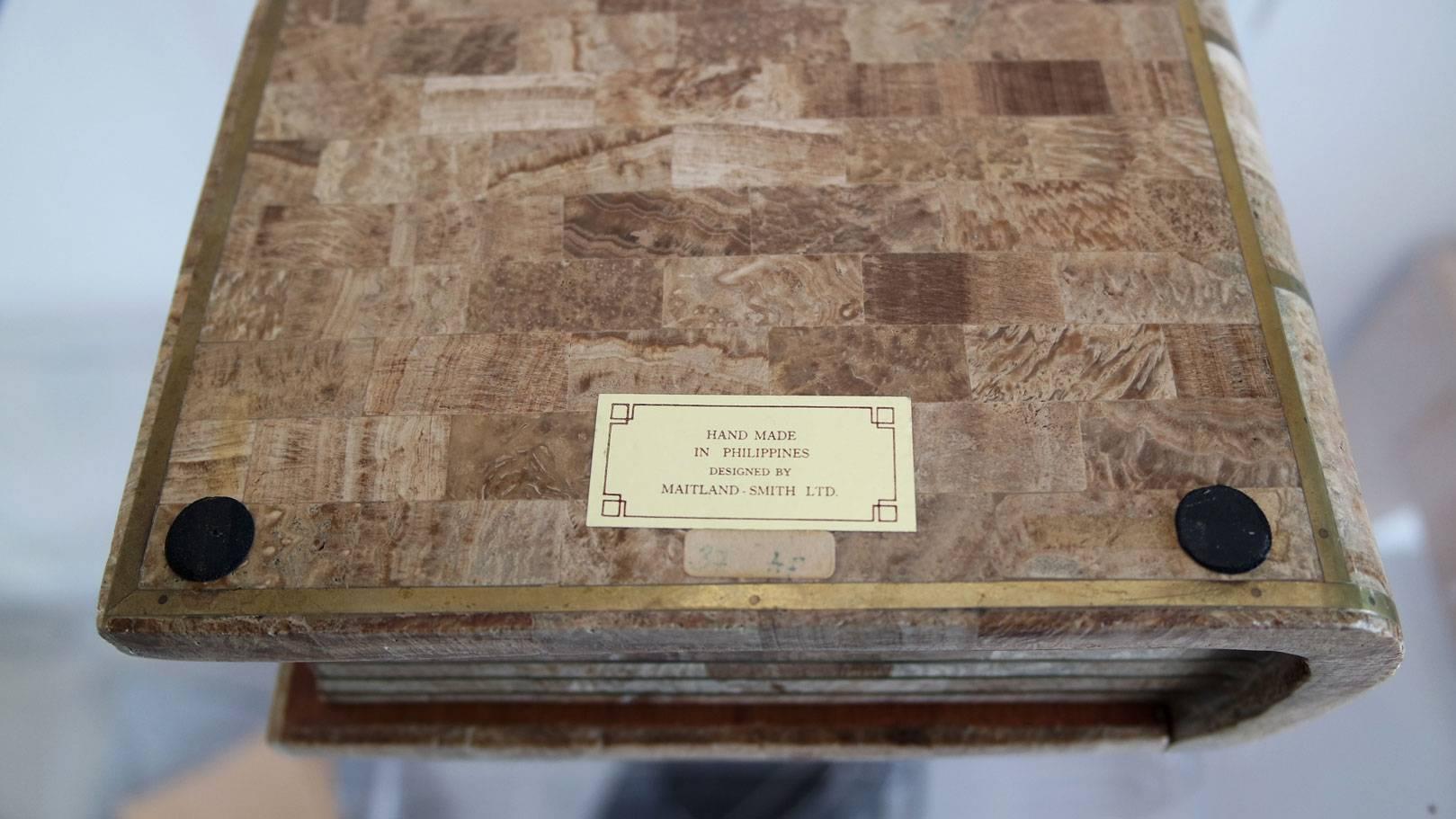 Maitland Smith Tesselated Stone Book Box at 1stDibs