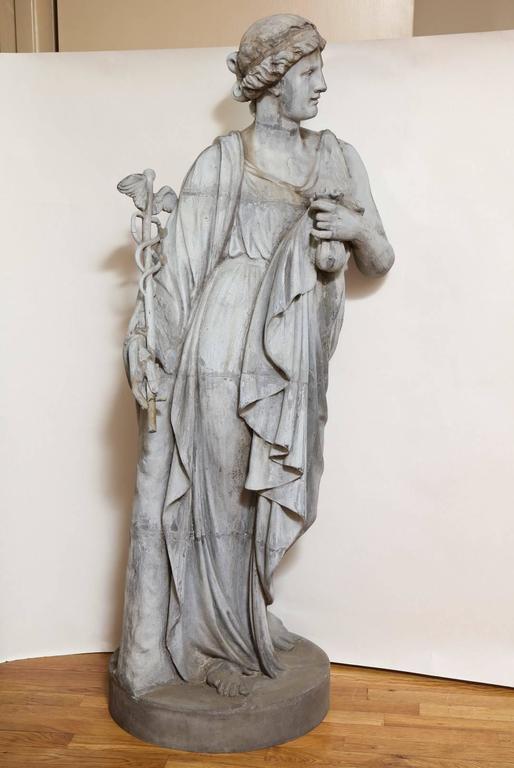 Pair of French Zinc Classical Statues Representing the Arts and ...