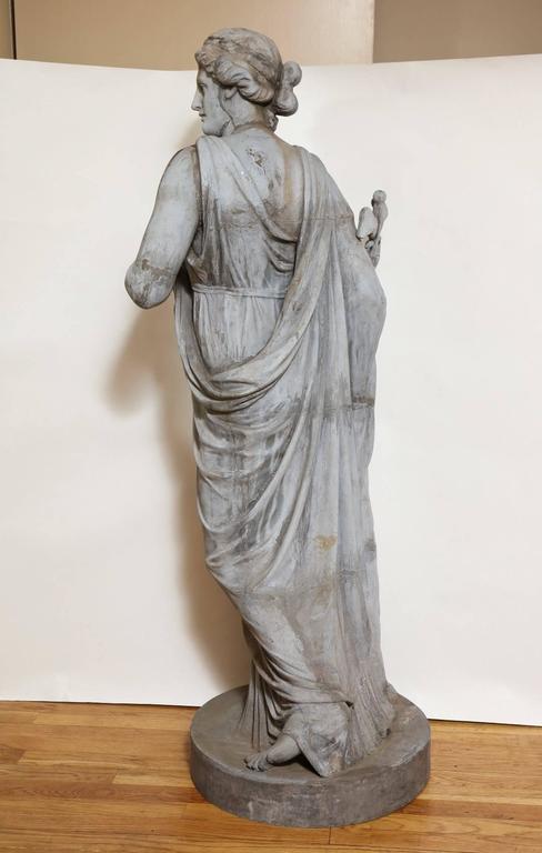 Pair of French Zinc Classical Statues Representing the Arts and ...