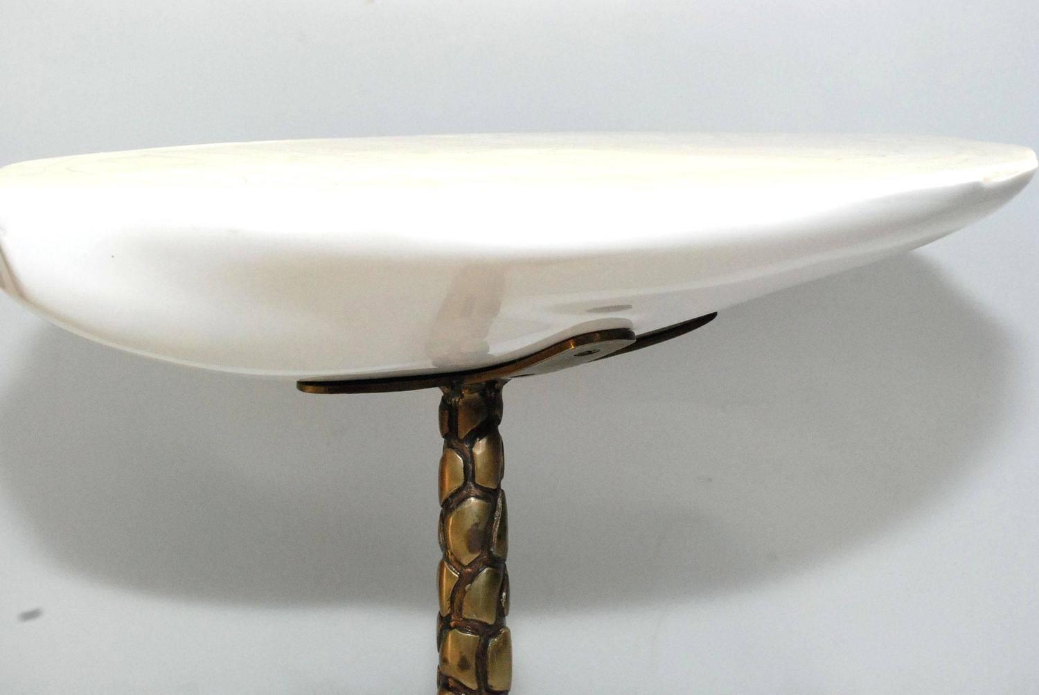Elegant Sculptural Bone Turtle Shell Side Table at 1stdibs