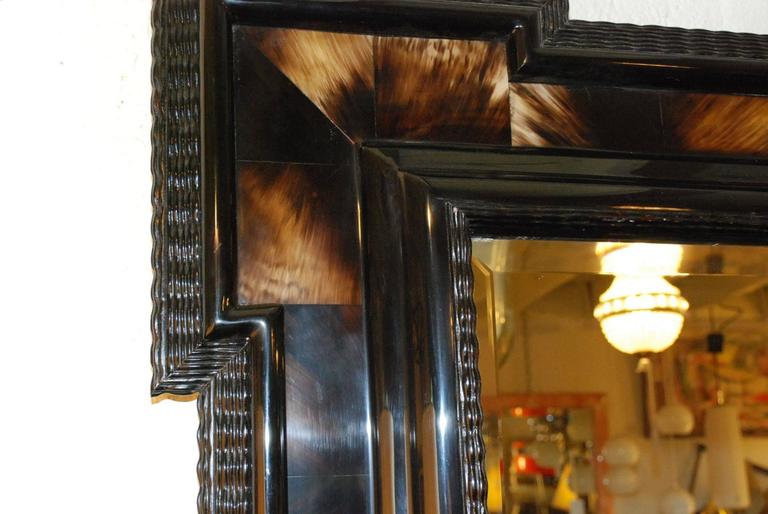 Elegant Horn Mirror at 1stDibs