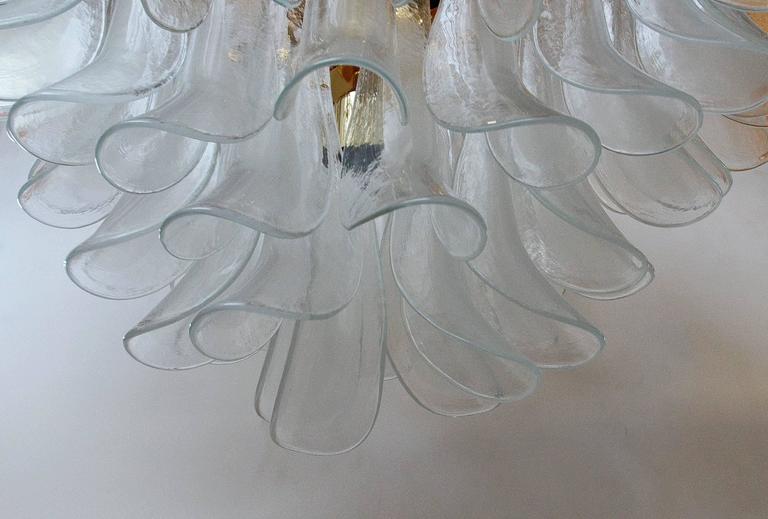 1960s Mazzega White Shell Chandelier at 1stDibs
