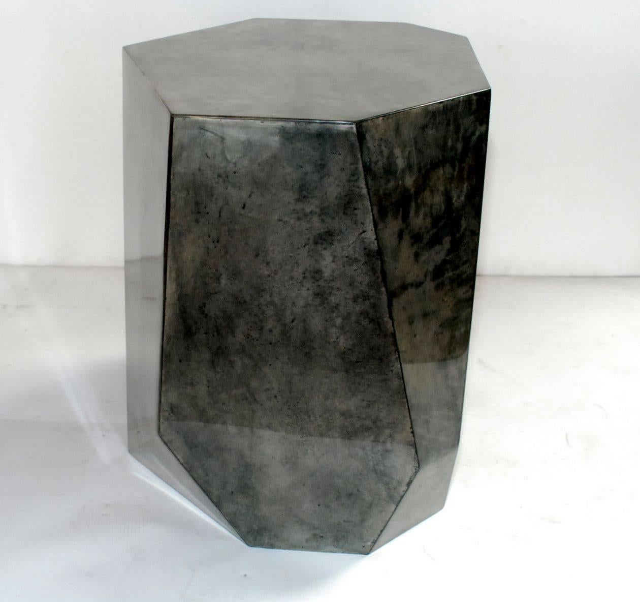 Rock Design Parchment Side Table at 1stDibs