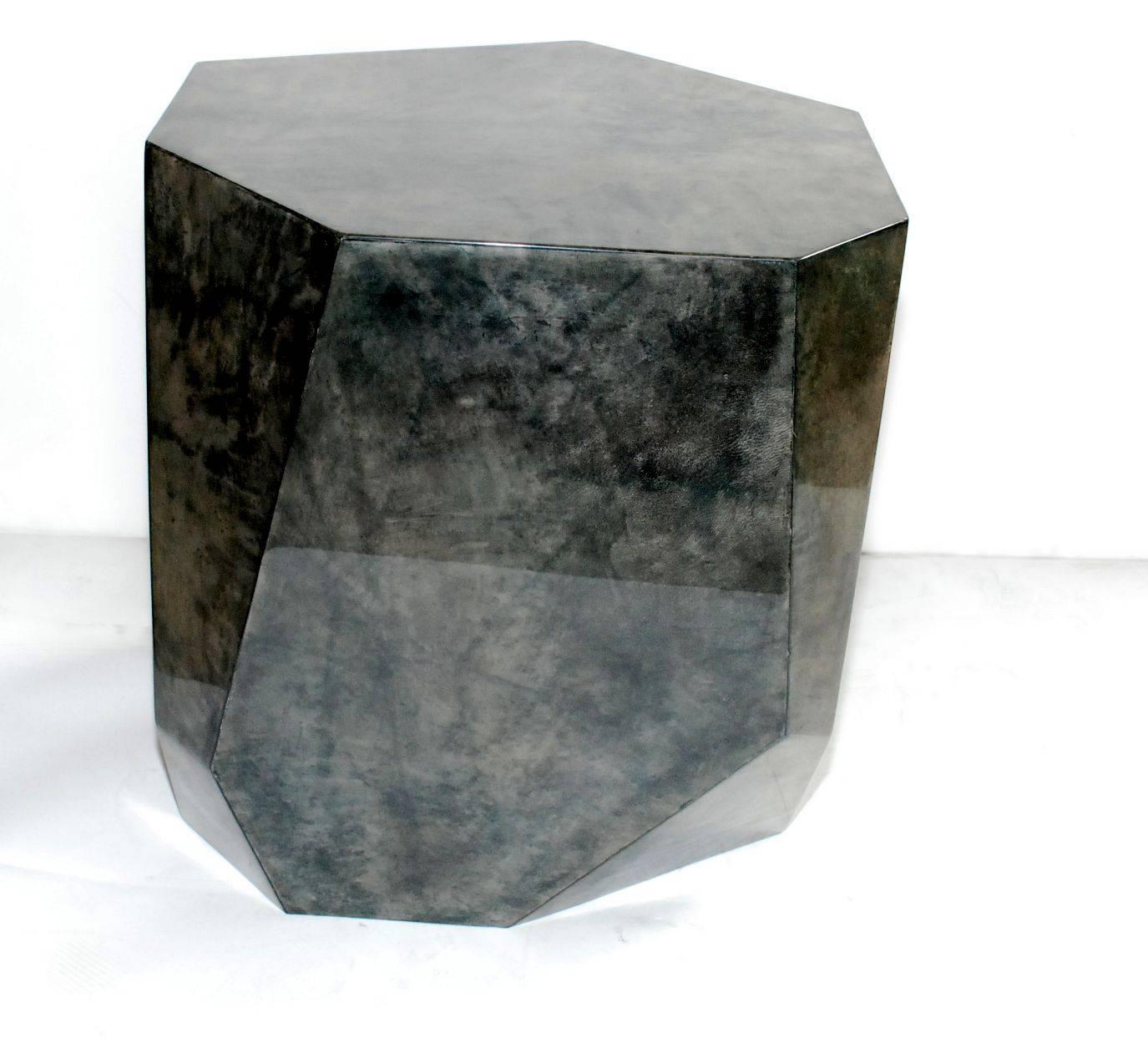 Rock Design Parchment Side Table at 1stDibs