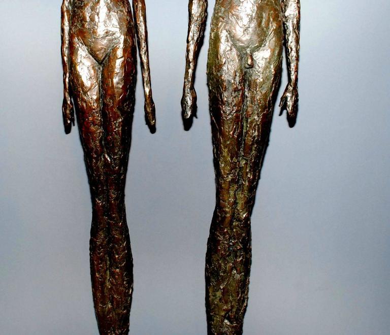 Tall Bronze Man and Woman Sculptures by Tom Corbin at 1stDibs