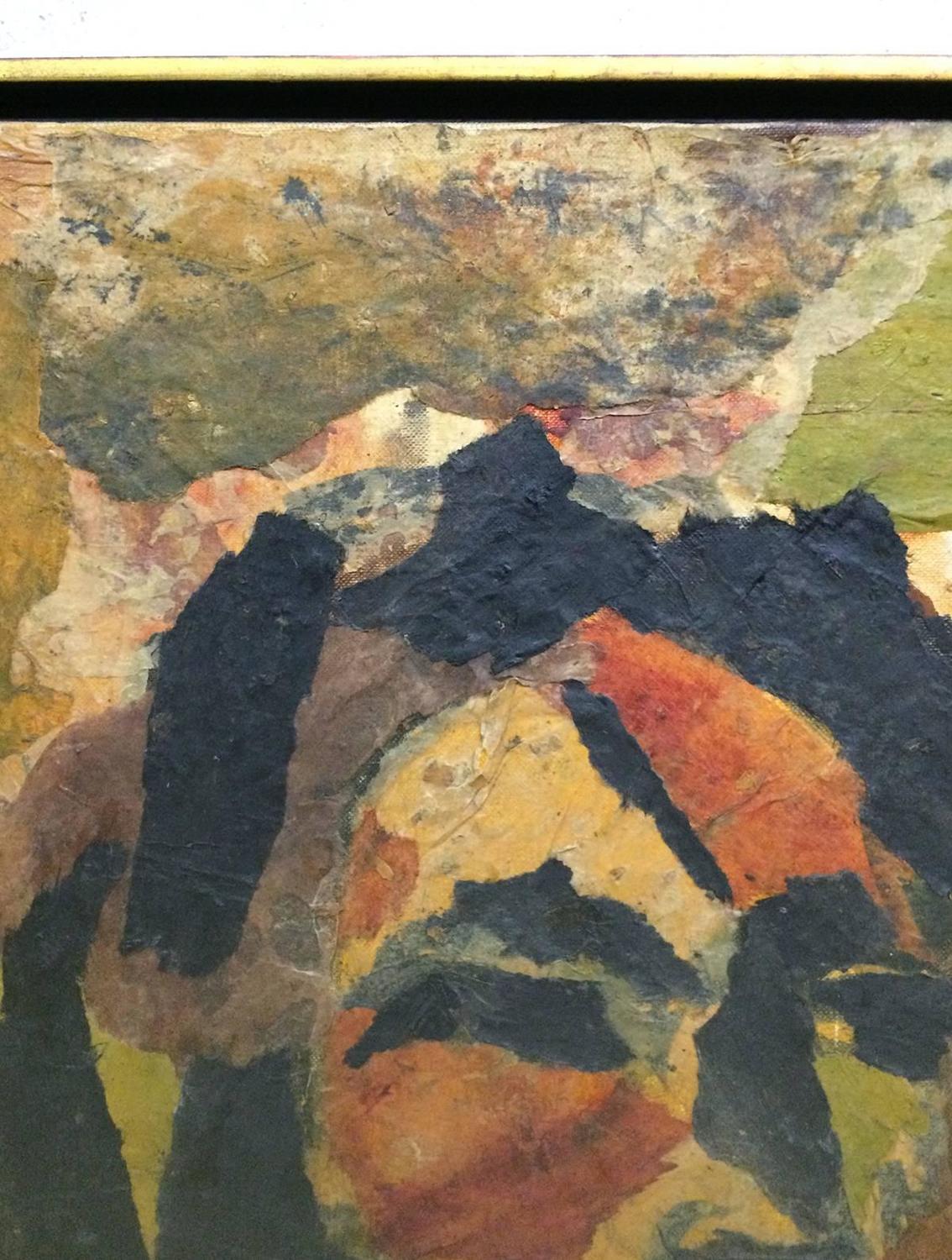 Expressionist Collage Portrait by Shirley Bleviss at 1stdibs