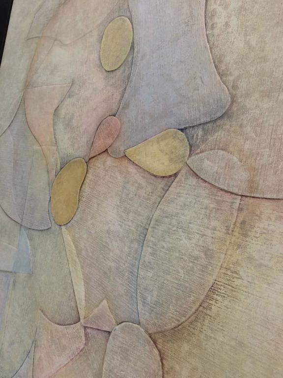 Layered Abstract Painting in Pastel Tones by Michael Dormer at 1stDibs