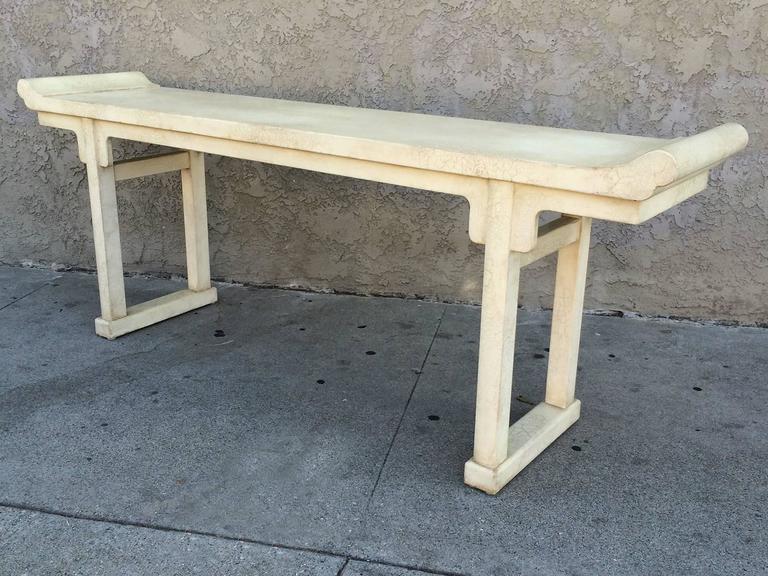 Vintage Pagoda Console Table by McGuire at 1stDibs