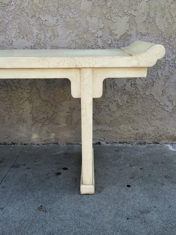 Vintage Pagoda Console Table by McGuire at 1stDibs