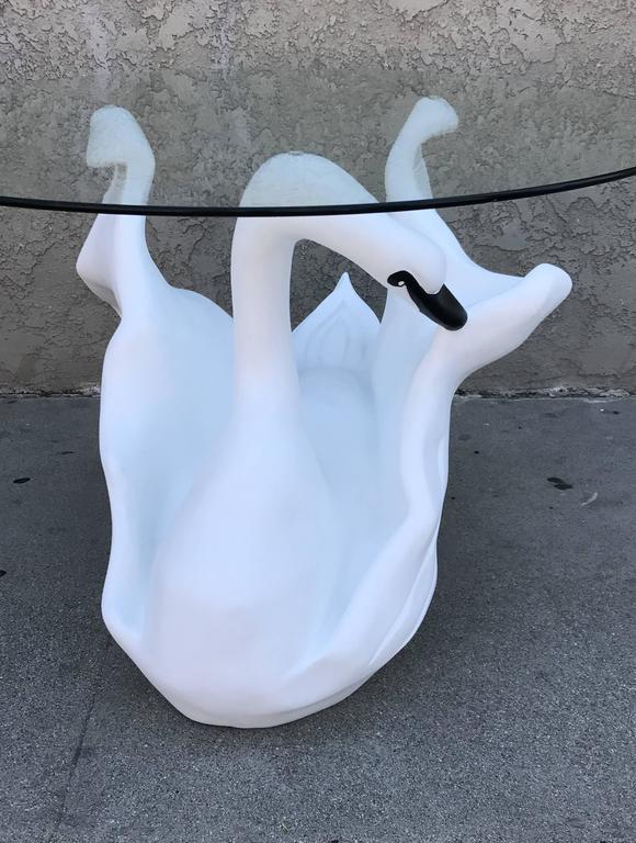 Stunning Swan Shaped Round Centre or Dining Table at 1stDibs