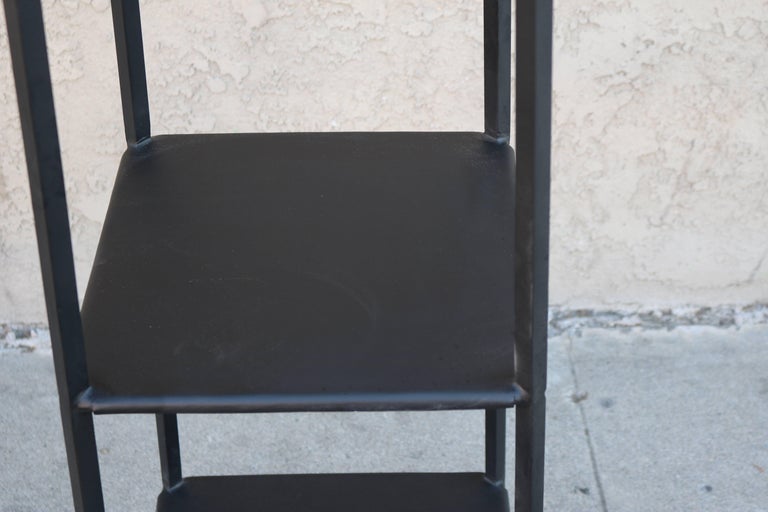 Black Metal Etagere with Graduated Shelves at 1stDibs