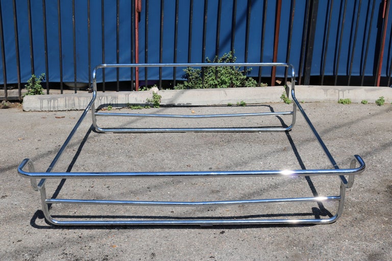 1970s Minimalist Chrome Queen Bed Frame For Sale at 1stDibs | polished ...