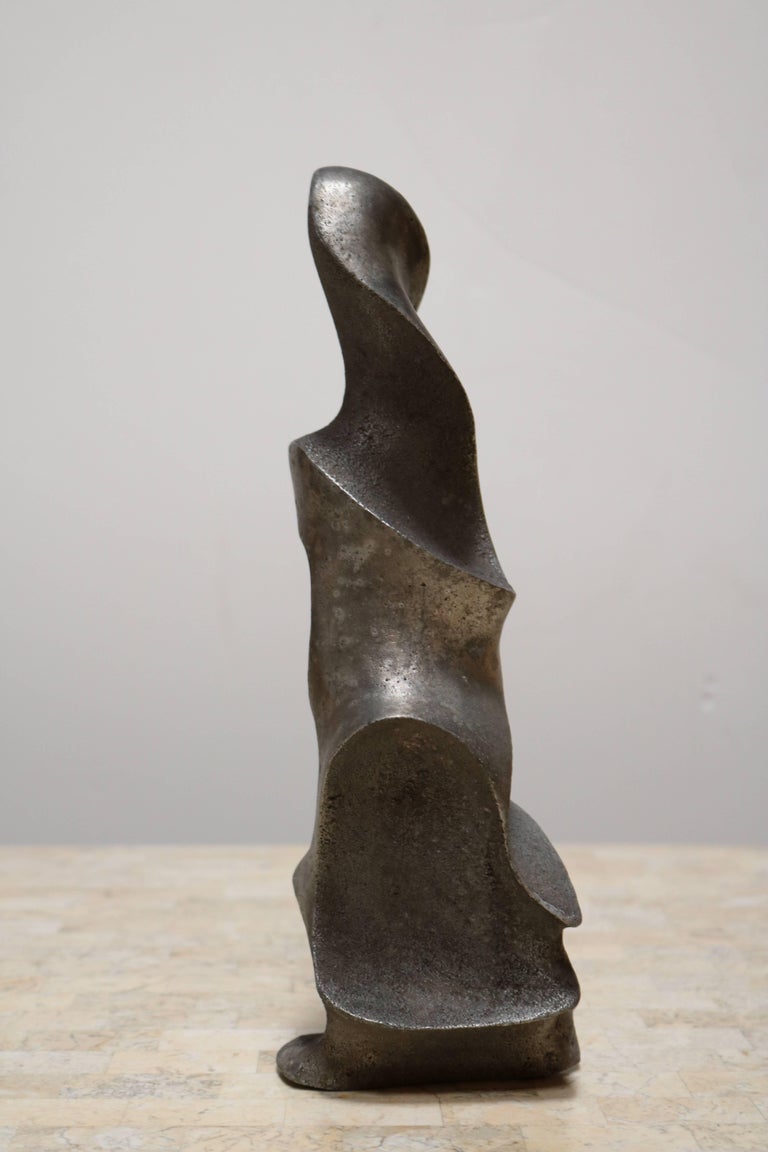 Strong and Expressive Abstract Lead Sculpture at 1stDibs