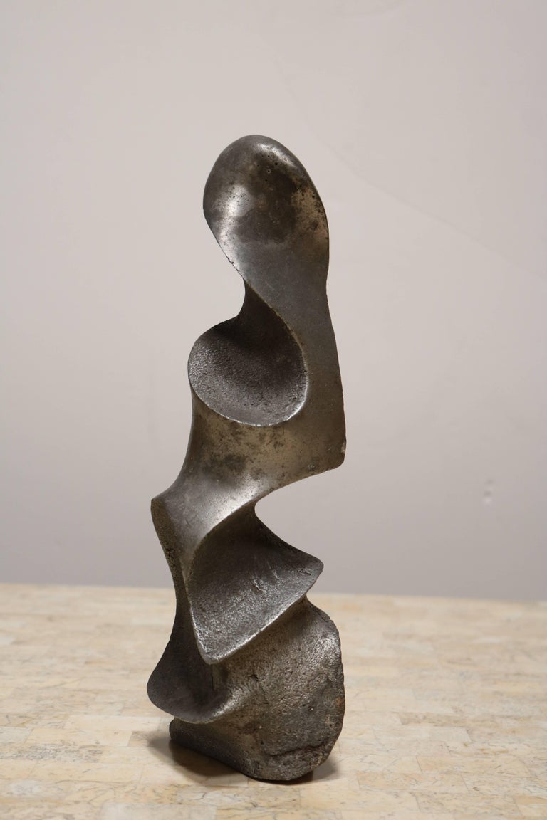 Strong and Expressive Abstract Lead Sculpture at 1stDibs
