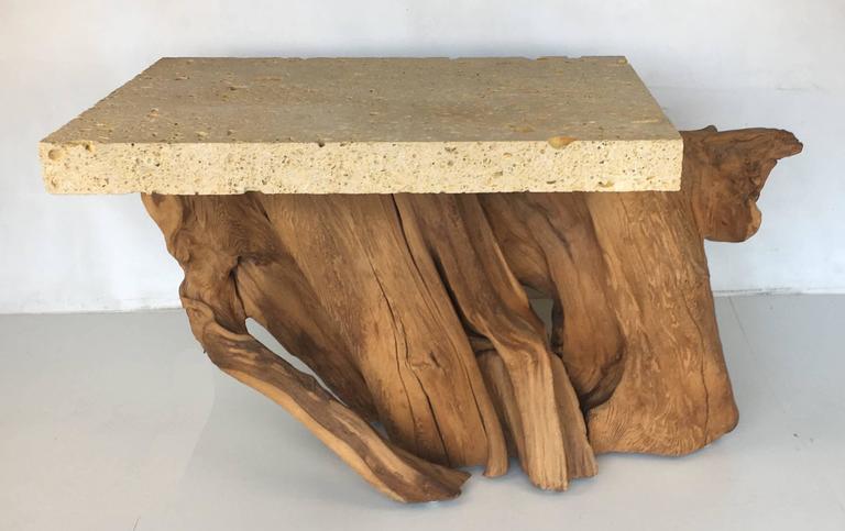 Pair of Iconic Fossil Stone Side Tables by Michael Taylor For Sale at ...