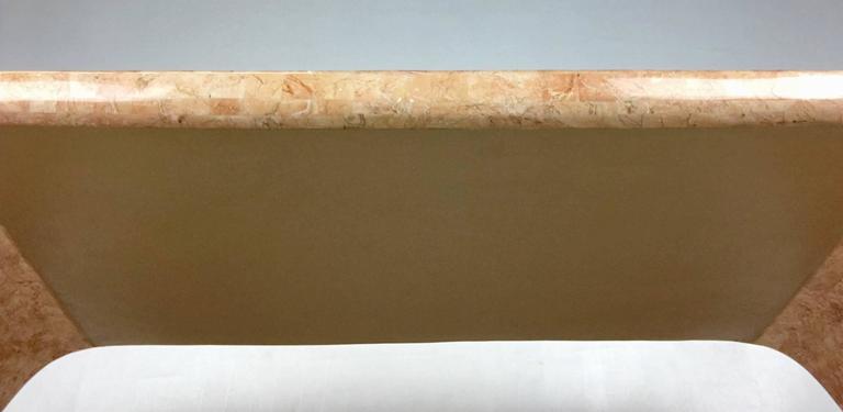 Scroll Base Writing Desk in the Style of Karl Springer For Sale at 1stdibs