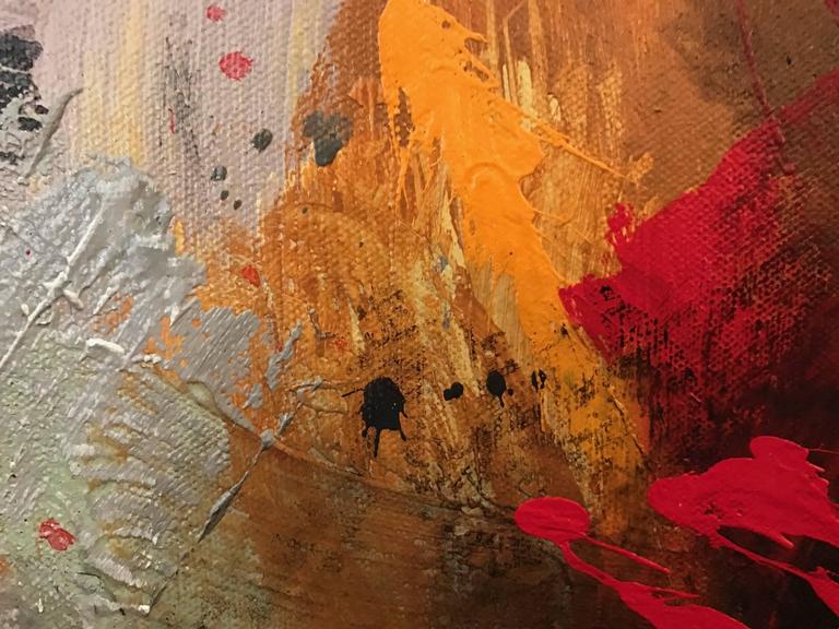 Large Abstract Painting by Rodolfo Lopez Avila, Peruvian at 1stDibs