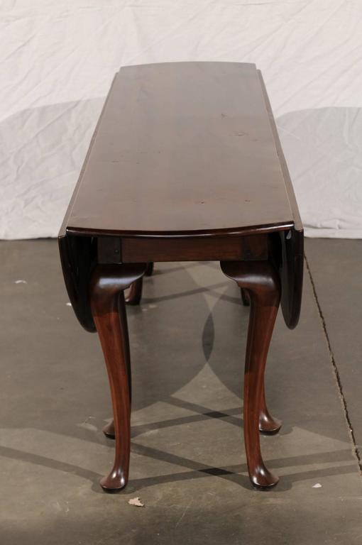 Large 20th Century Queen Anne Style Gateleg Dining Table at 1stDibs