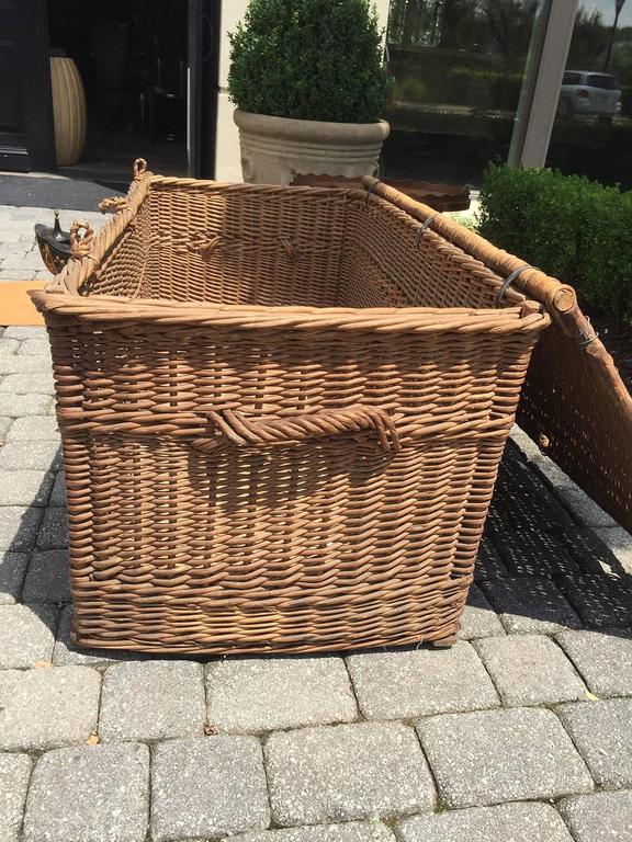 Early 20th Century Large Wicker Trunk at 1stDibs