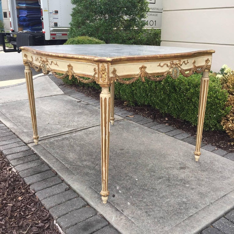 Italian Centre Table with Garland at 1stDibs