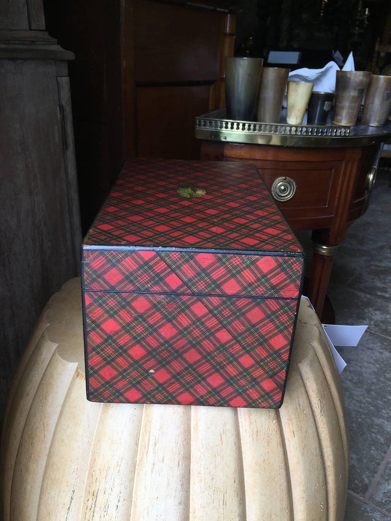 Large 19th Century Scottish Red Tartan Box at 1stDibs
