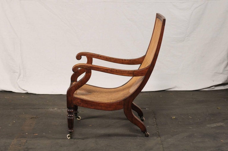 Caribbean Regency Cane Chair, Hardware by Larrivee, circa 1820 at 1stDibs